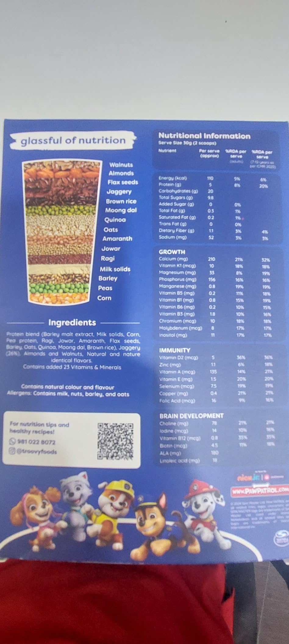 Troovy No Sugar, 13 Millets & Nuts, Butterscoth Nutri Milk Mix, Jaggery ...