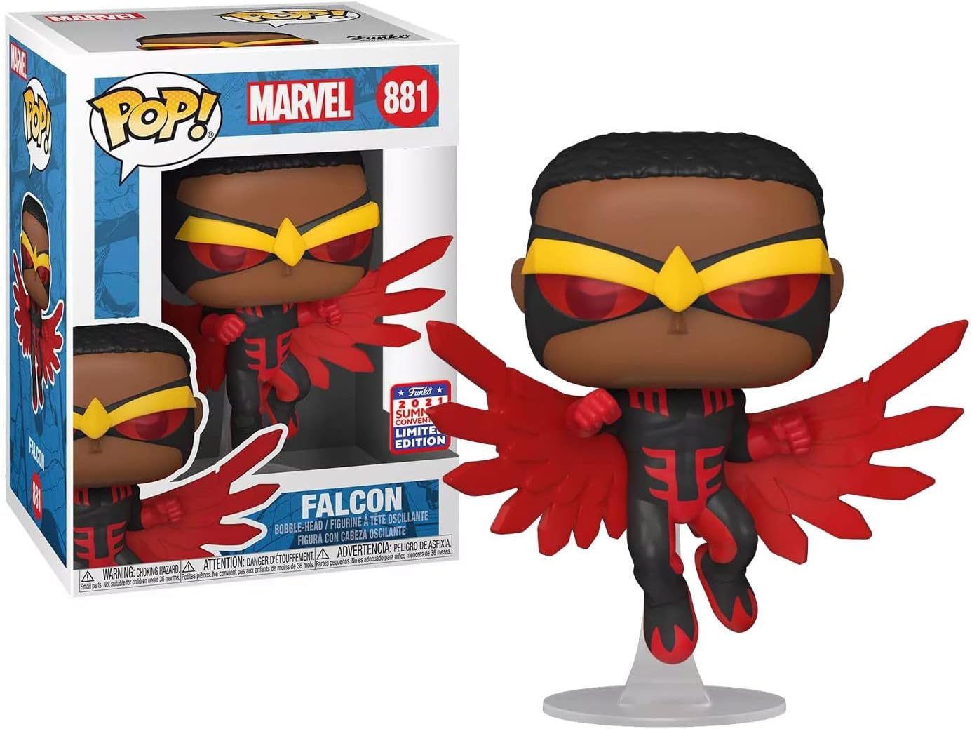 Amazon.com: Funko POP! Marvel Falcon Exclusive Vinyl Bobble Head #881 ...