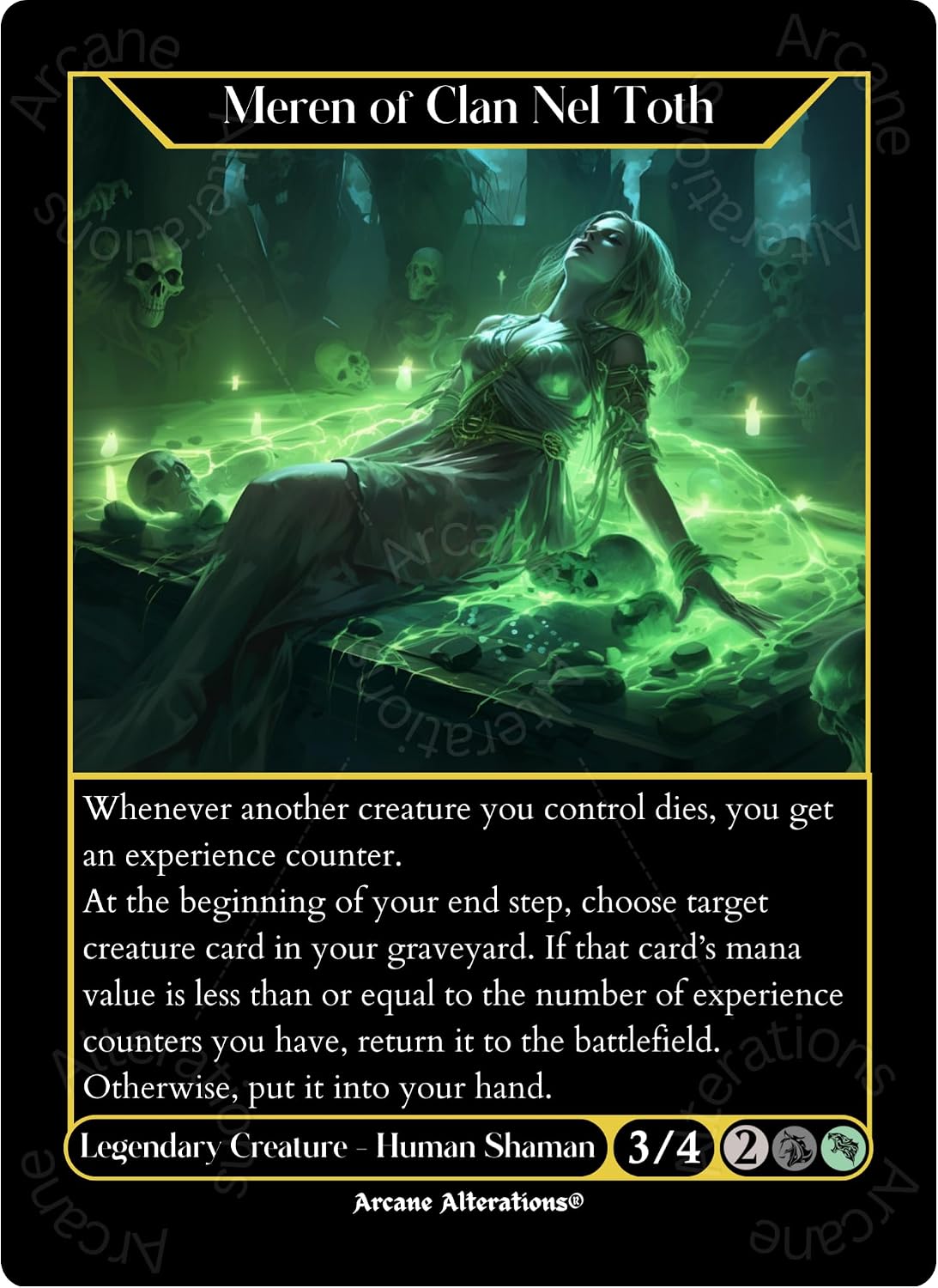 Amazon.com: Arcane Alterations Custom Proxy Card: Meren of Clan Nel ...