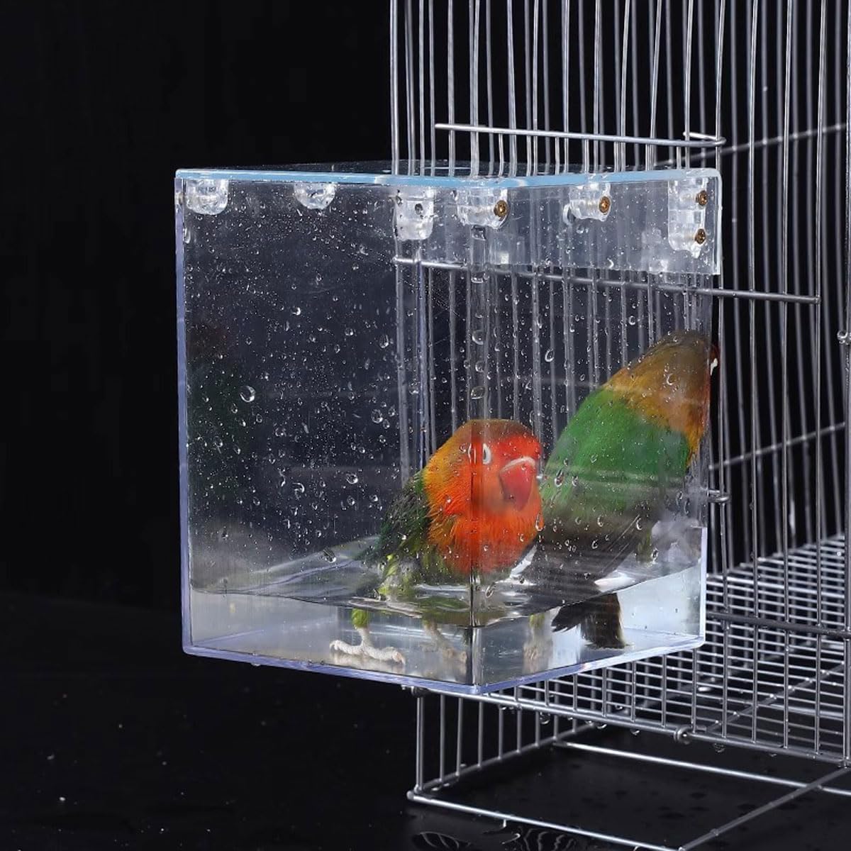 Amazon.com : Bird Bath for Cage Hanging Bird Parrot Bathtub, Cage Bath ...