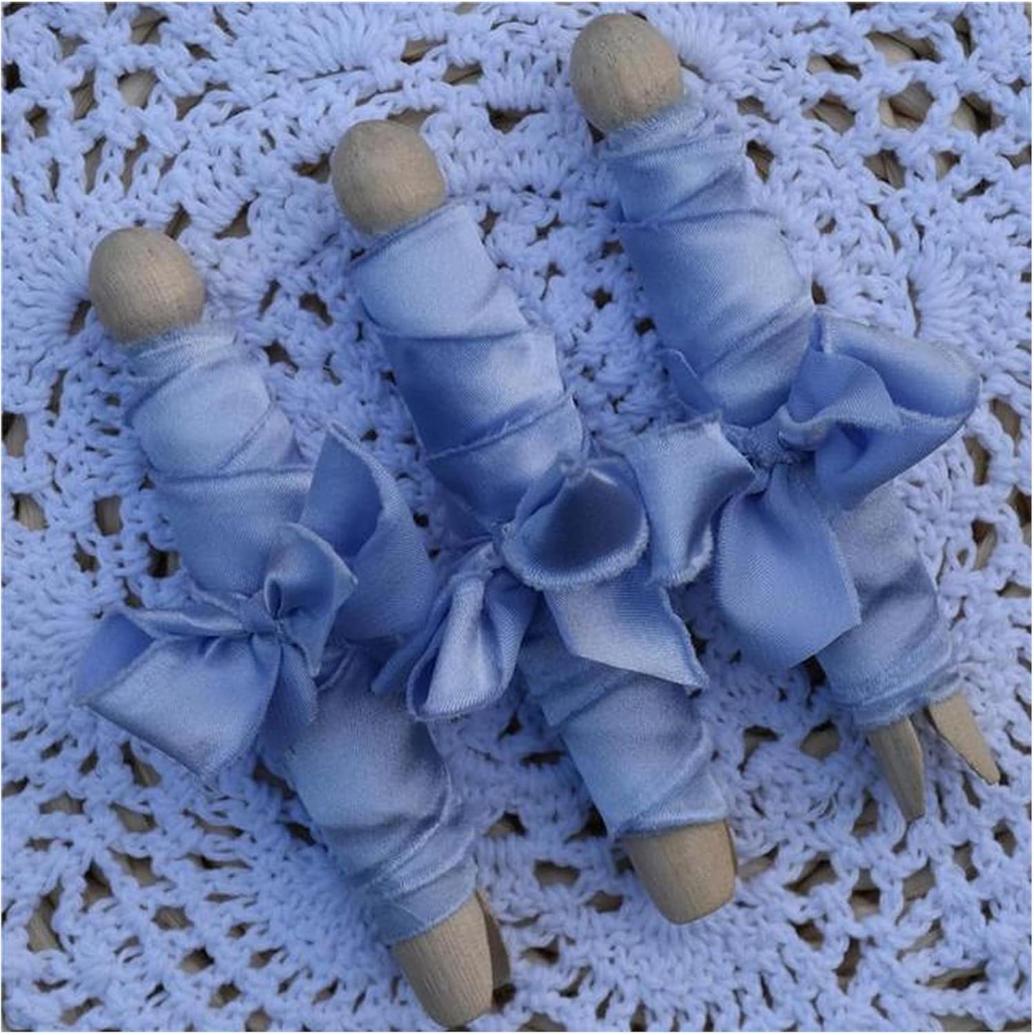 Amazon.com: Party Streamers 3 PCS Frayed Edged Silk Like Satin Ribbon ...