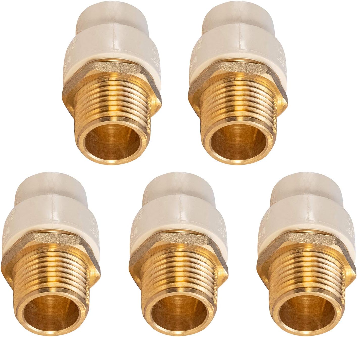 1 Piece 3/4" Male NPT x 3/4" CPVC Adapter, 3/4" CPVC Male Adapter ...