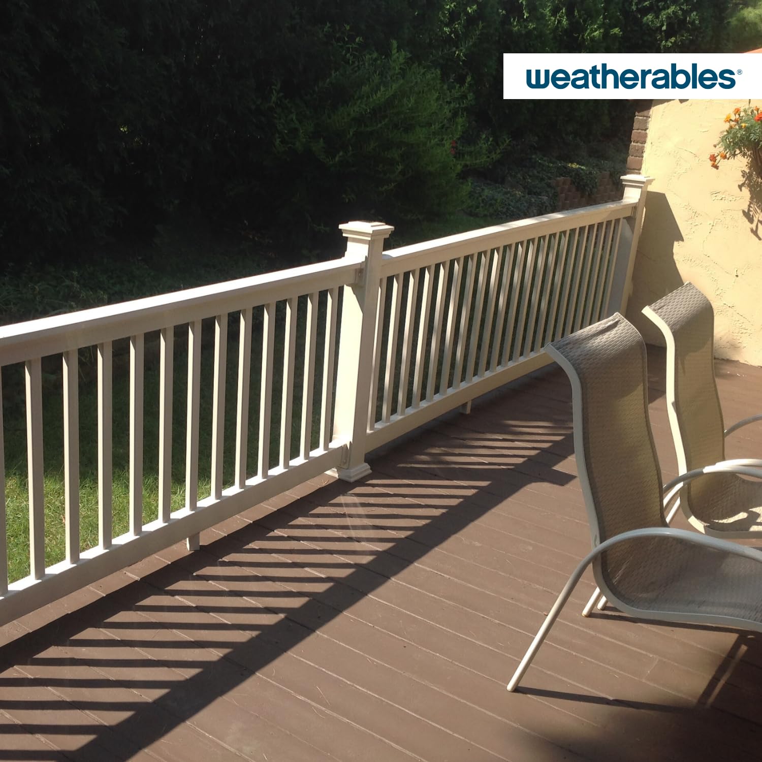 Brown Vinyl Railing Kits Vinyl Post Sleeve 4'' Or 6 1/2'' The Deck