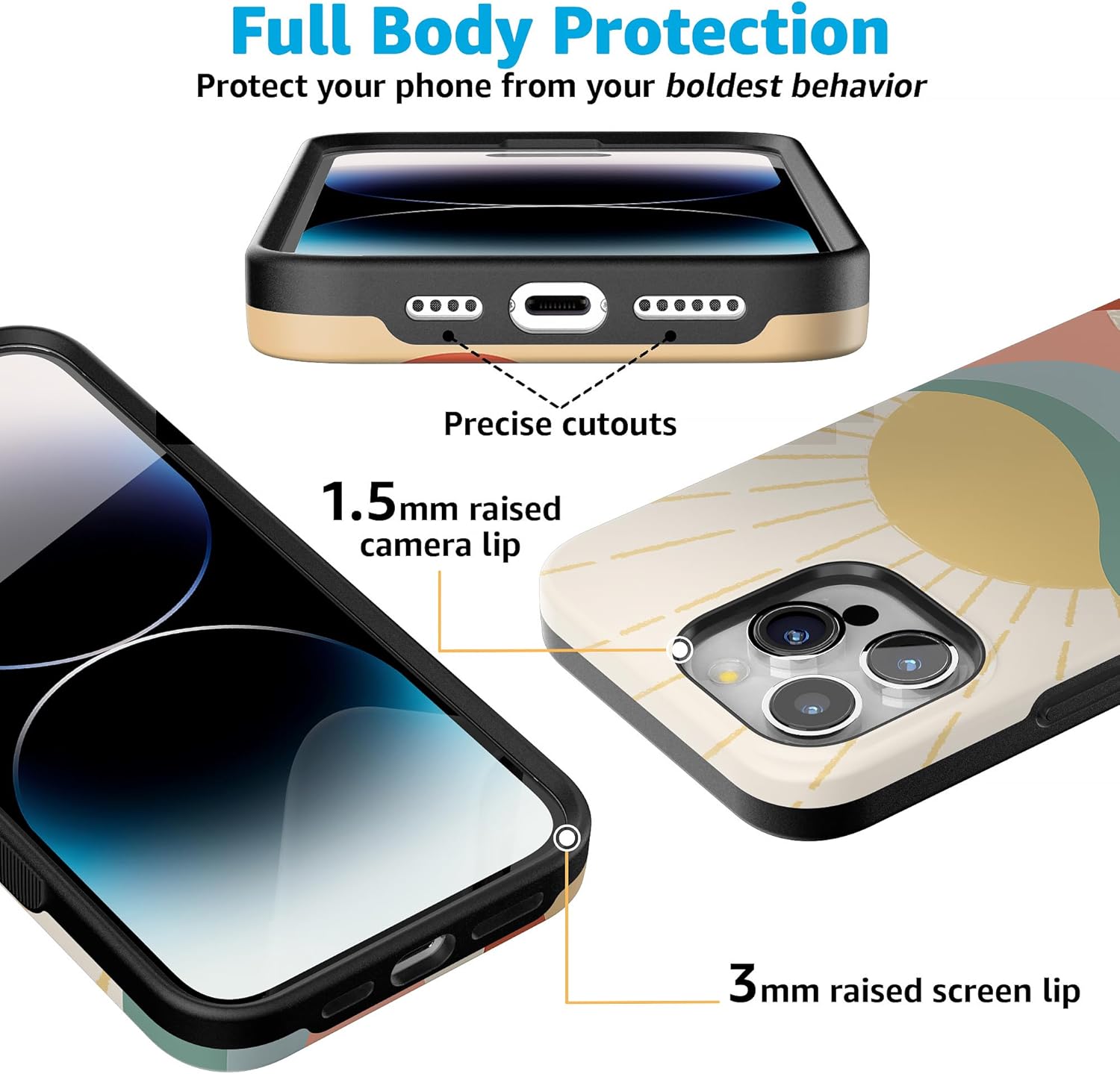 Casely Funda para iPhone 15 Pro Max Los opuestos se atraen Bloque de ...