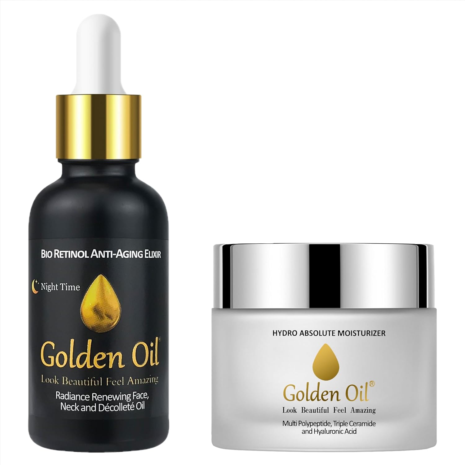 Amazon.com: Golden Oil Night Time Anti-Ageing & Moisturizing Duo, ideal ...