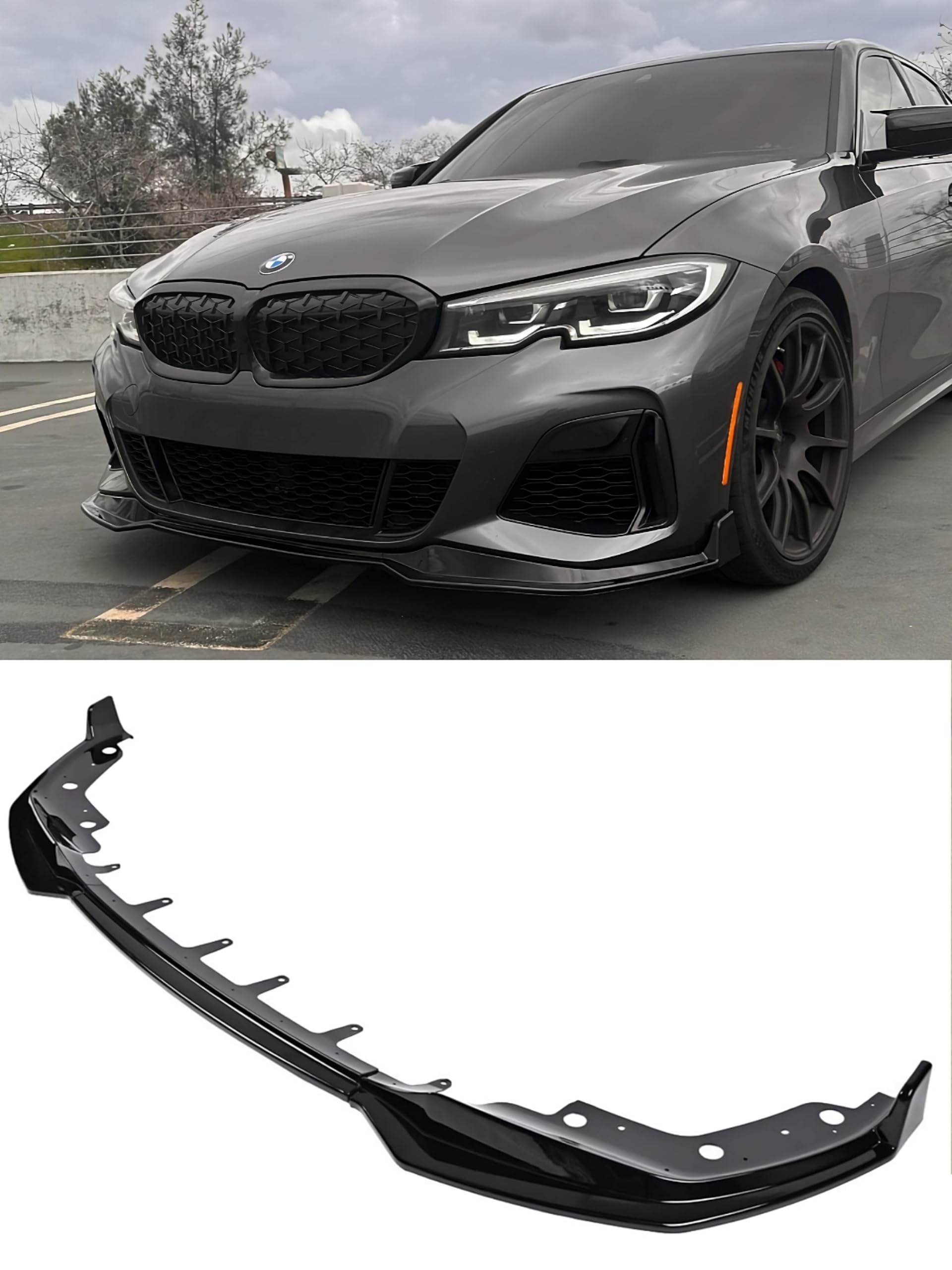 Amazon.com: G20 M340i 330i Front M Bumper Lip Splitter Spoiler Gloss ...