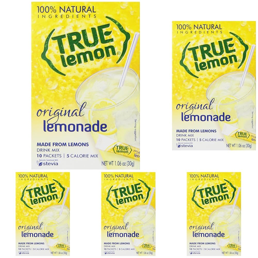 Amazon.com : True Lemon Lemonade Drink Mix, 10 Count, 1.6oz (Pack of 5 ...