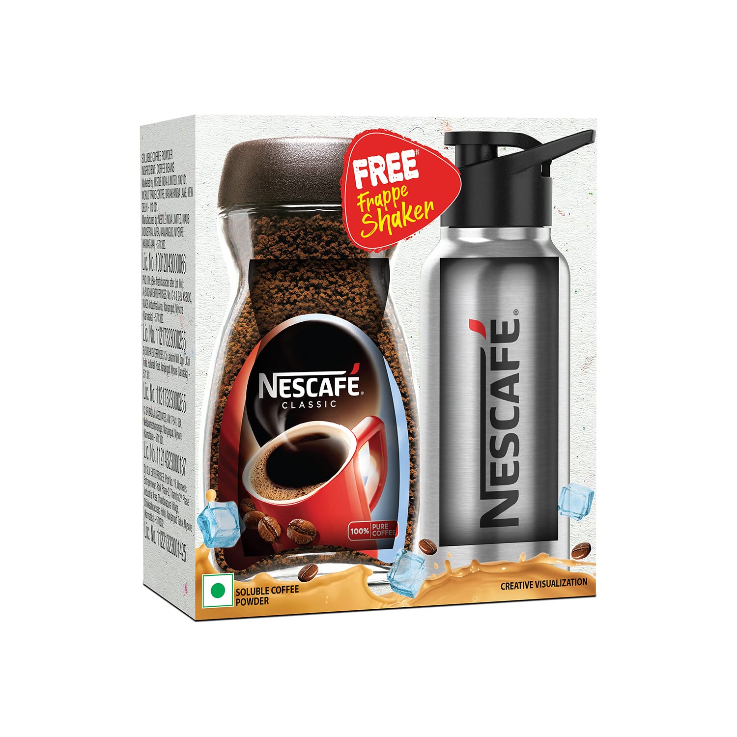Amazon.com : NESCAFE Classic Instant Coffee Powder with Free Frappe ...