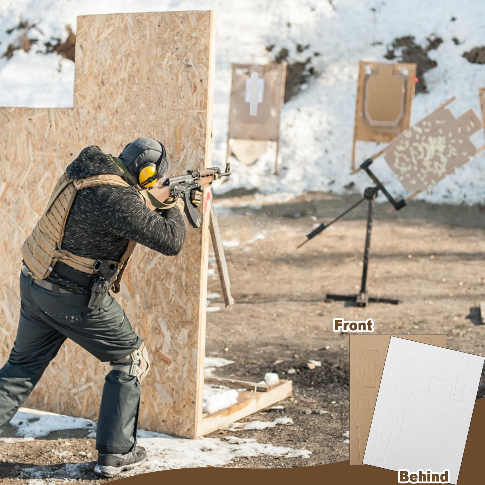 Snapklik.com : 10 Set 50 Pcs Cardboard Targets For Shooting Silhouette ...