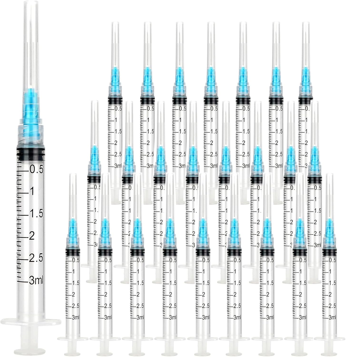 100 Pack 3ml Syringes with Needle 23G 1” and Cap, Philippines | Ubuy