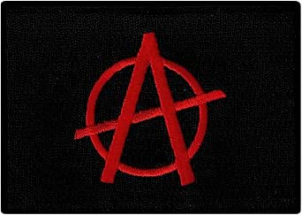 Amazon.com: Anarchy Flag Patch Embroidered Iron-On Black Rebel Symbol ...
