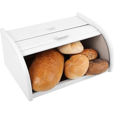 Creative Home Grande Panera Contenedor para Pan de Madera Blanco | 40 x ...