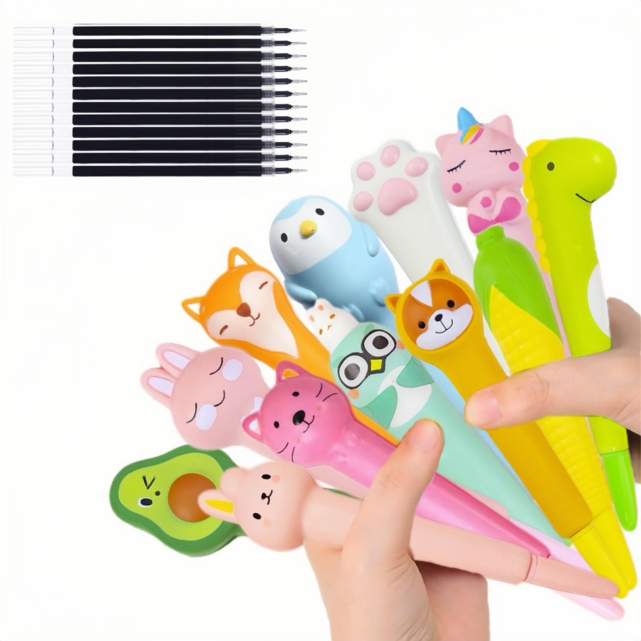 Amazon.com : KUNHEHO 12pcs Cute Kawaii Pens For Girls Back to School ...