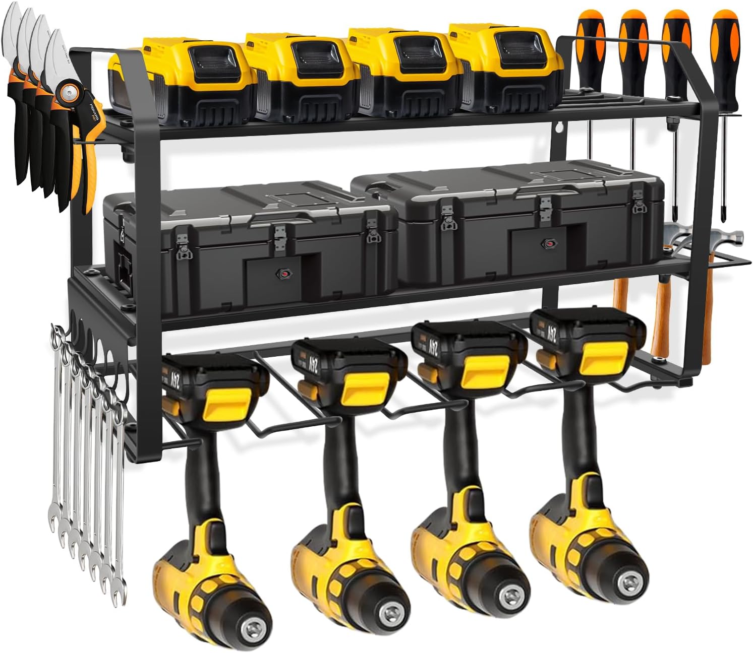 Amazon.com: Power Tool Organizer Heavy Duty Wall Mount Tool Storage ...