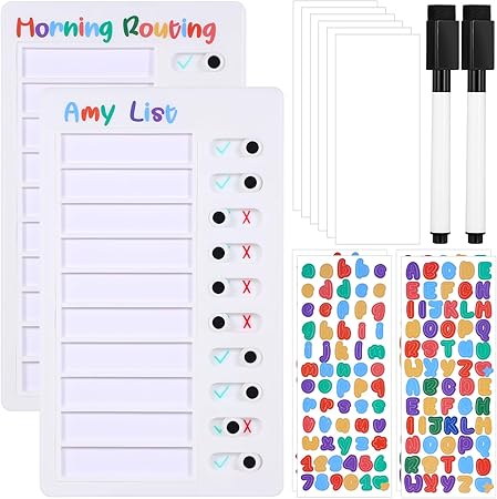 Smivyhp 2 Stück To Do List Kinder, Abwischbar Checklist Boards, To Do ...