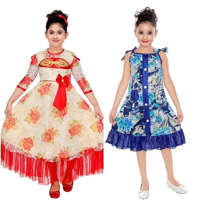 Buy Bachcha Girls Festive/Party Dress-Pack of 2 at Amazon.in