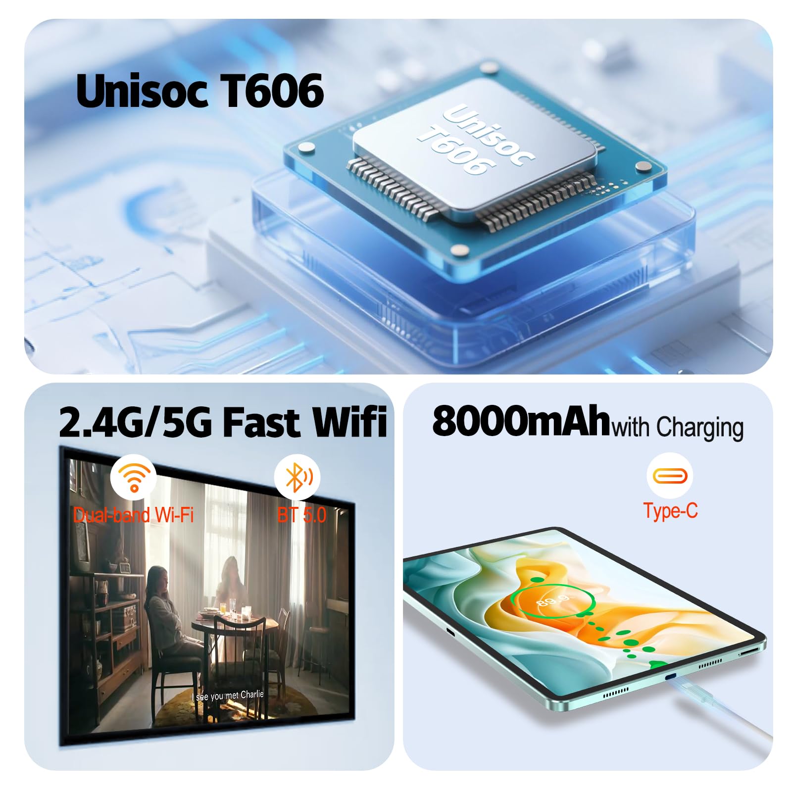 Snapklik.com : Android Tablet 11 Inch, 18GB RAM 128GB ROM 1TB Expansion ...