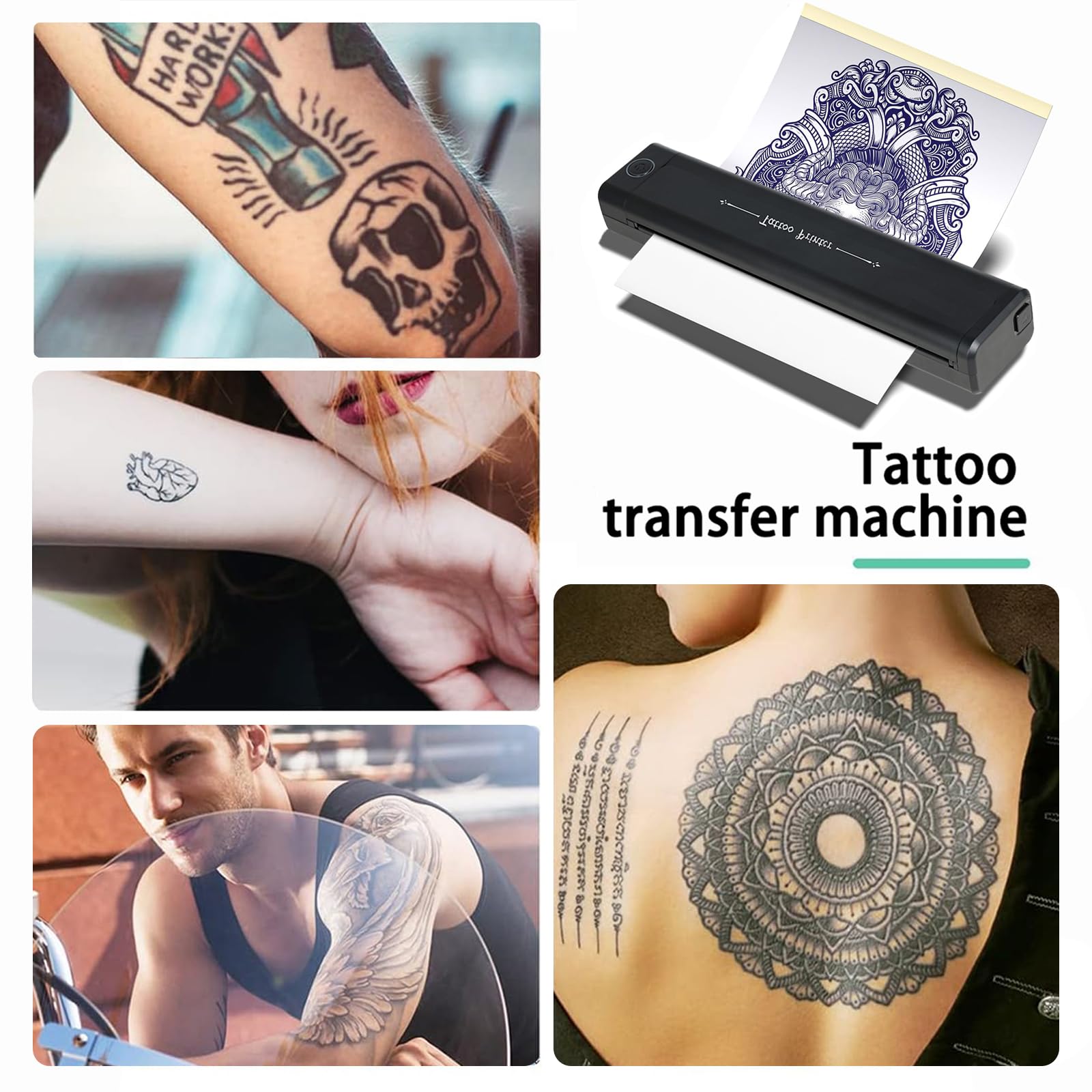 Printing Tattoos Stick N Poke Large |Semi Permanent Tattoos | USA FAST