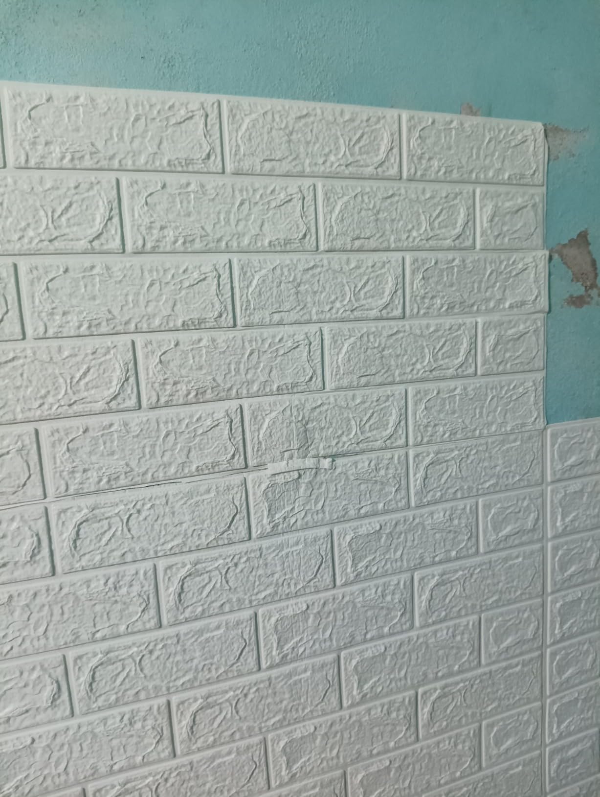 ZEBE White Brick Wallpaper for Wall PE Foam Wall Stickers Self Adhesive ...