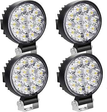 Amazon.com: Sxlofty 4pcs Round Light Bar Pods, 3.3 inch 42W Spot Beam ...