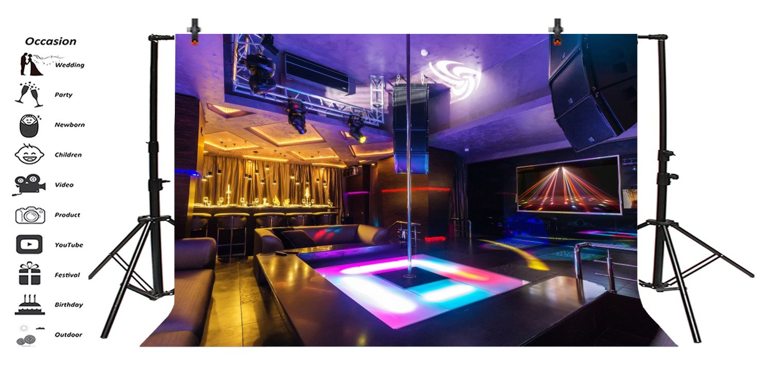 Studio Props Vinyl Yeele 10x8ft Night Club Backdrop - Concert Stage ...