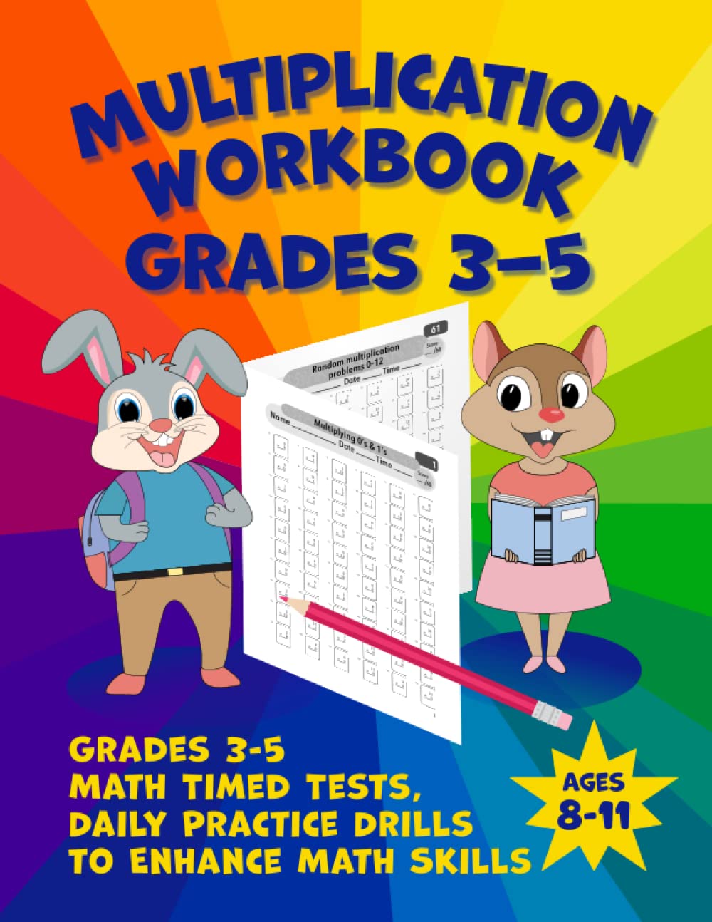 Amazon.com: Multiplication Workbook Grades 3-5: Math Timed Tests 120 ...