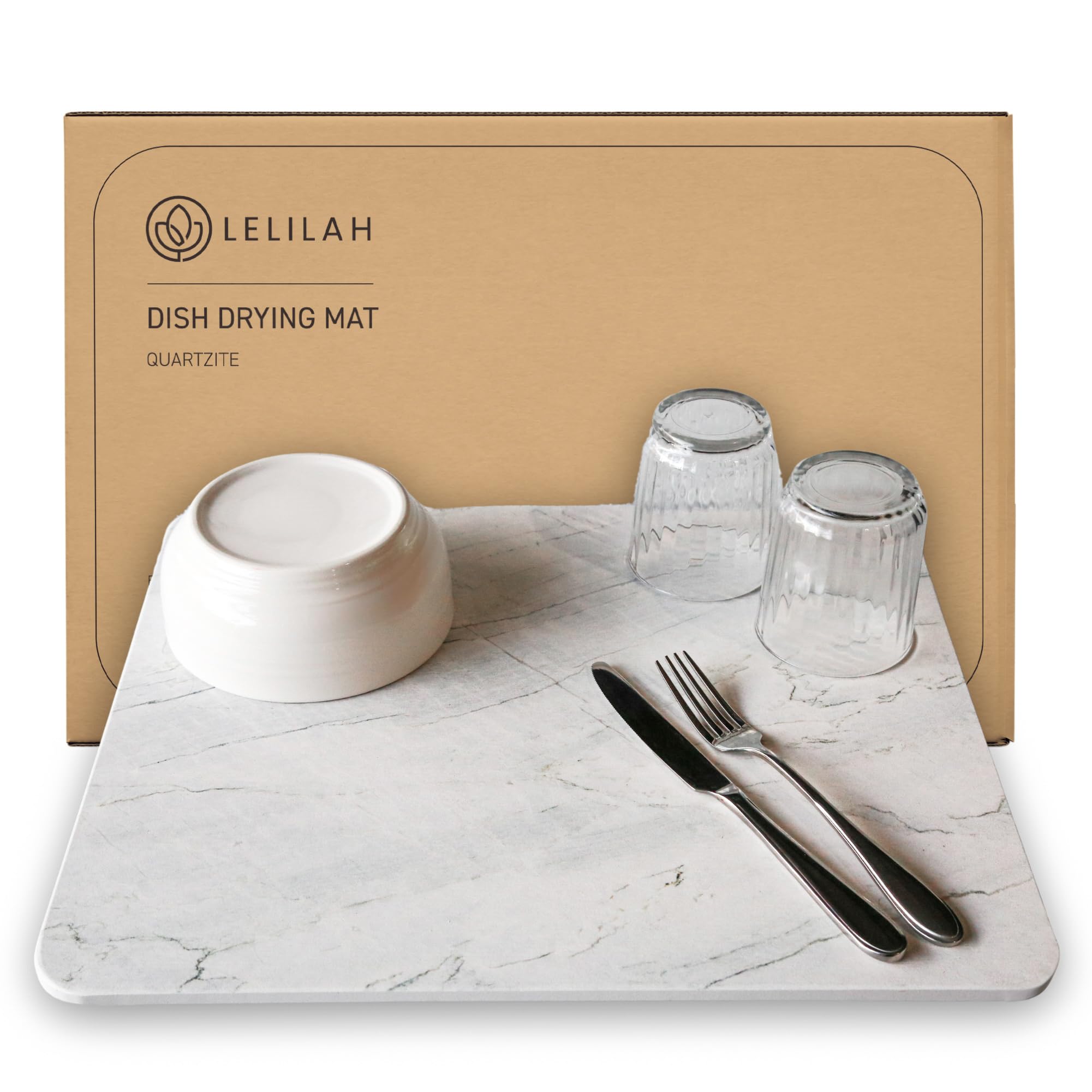 Amazon.com: Large Stone Dish Drying Mat for Kitchen Counter 17"x15 ...