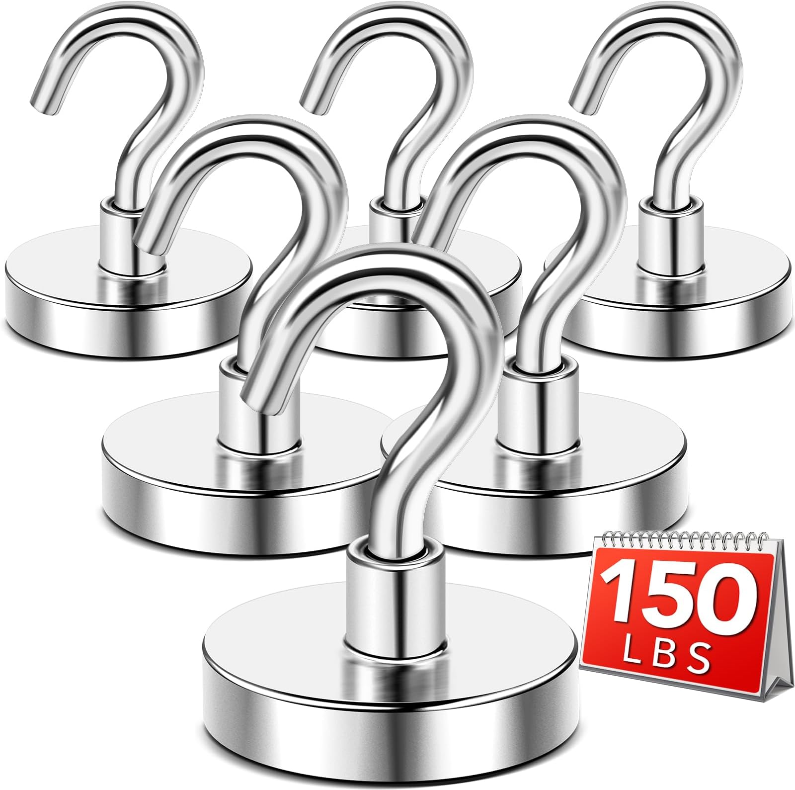 Amazon.com: MIKEDE 20 Pack Magnetic Hooks, 110lbs Strong Magnets Hooks ...