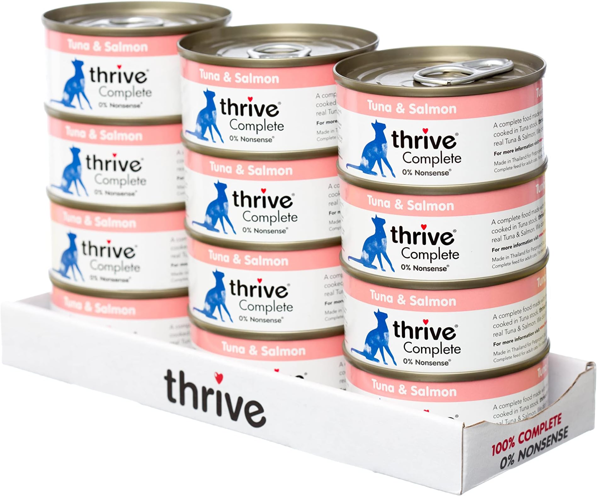 Thrive Cat Food Complete Tuna with Salmon, Pack of 6, 75 g (Pack of 6 ...
