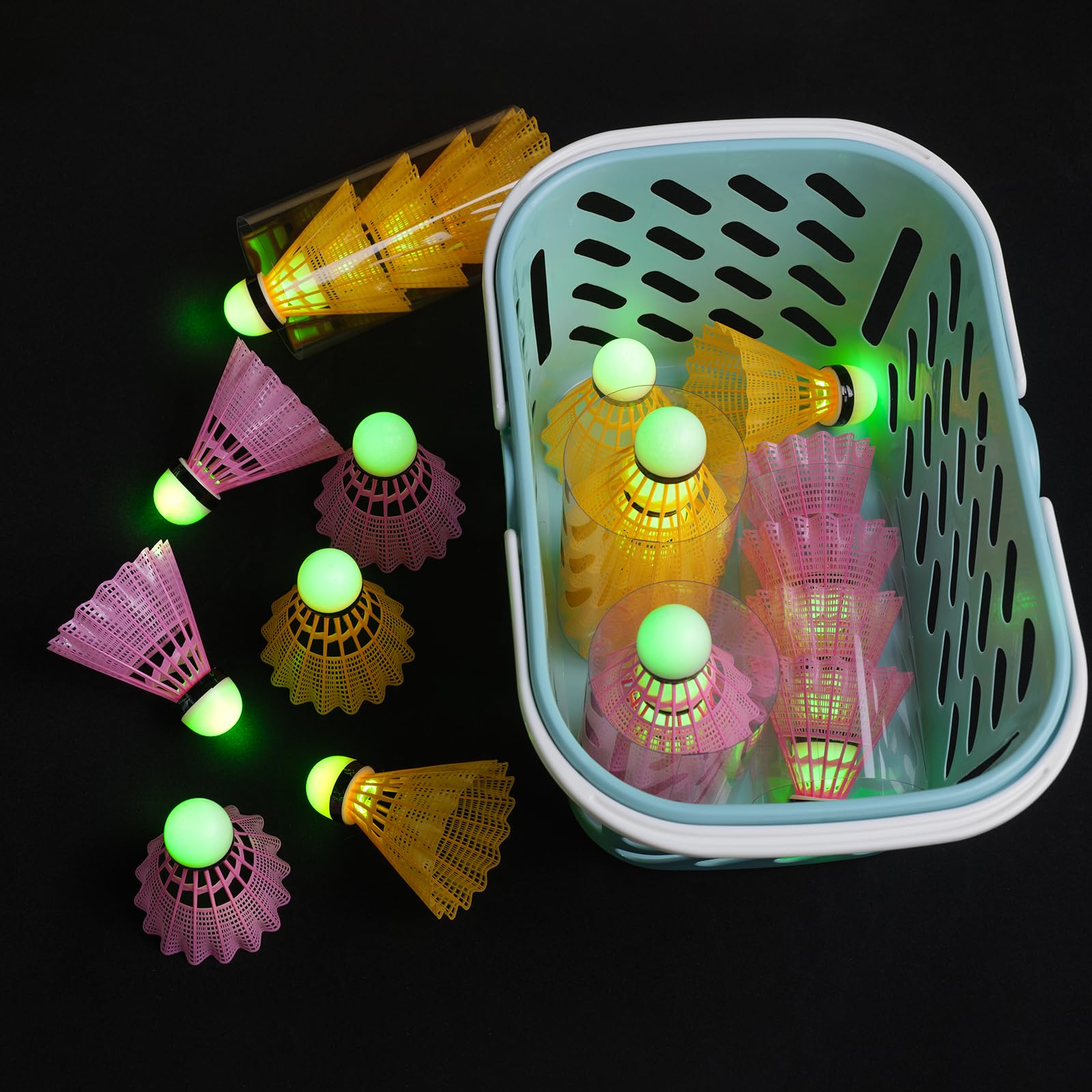 Amazon.com : Furlihong LED Badminton Shuttlecocks - 24 Pack Nylon ...