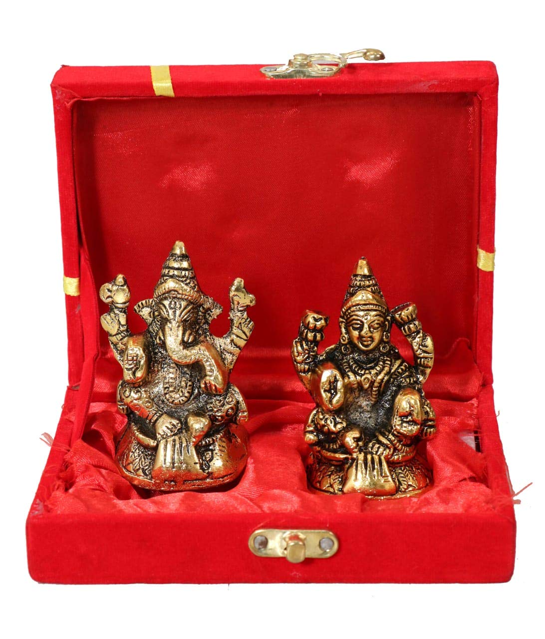 Buy SS Creation Gold Plated Laxmi Ganesh God Idol Italian Silver Gold ...