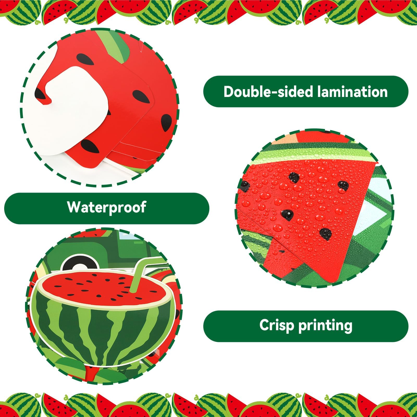 Snapklik.com : 49 PCS Hello Summer Paper Bulletin Board Set Watermelon ...