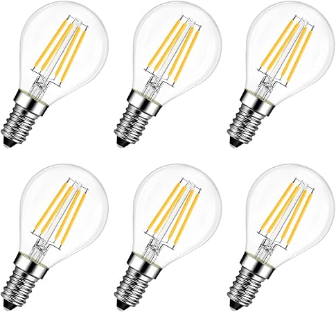 LVWIT E14 LED Lampe P45 Tropfenform, 4W (ersetzt 40W), 2700K Warmweiß Fadenlampe ultrahell 470 ...