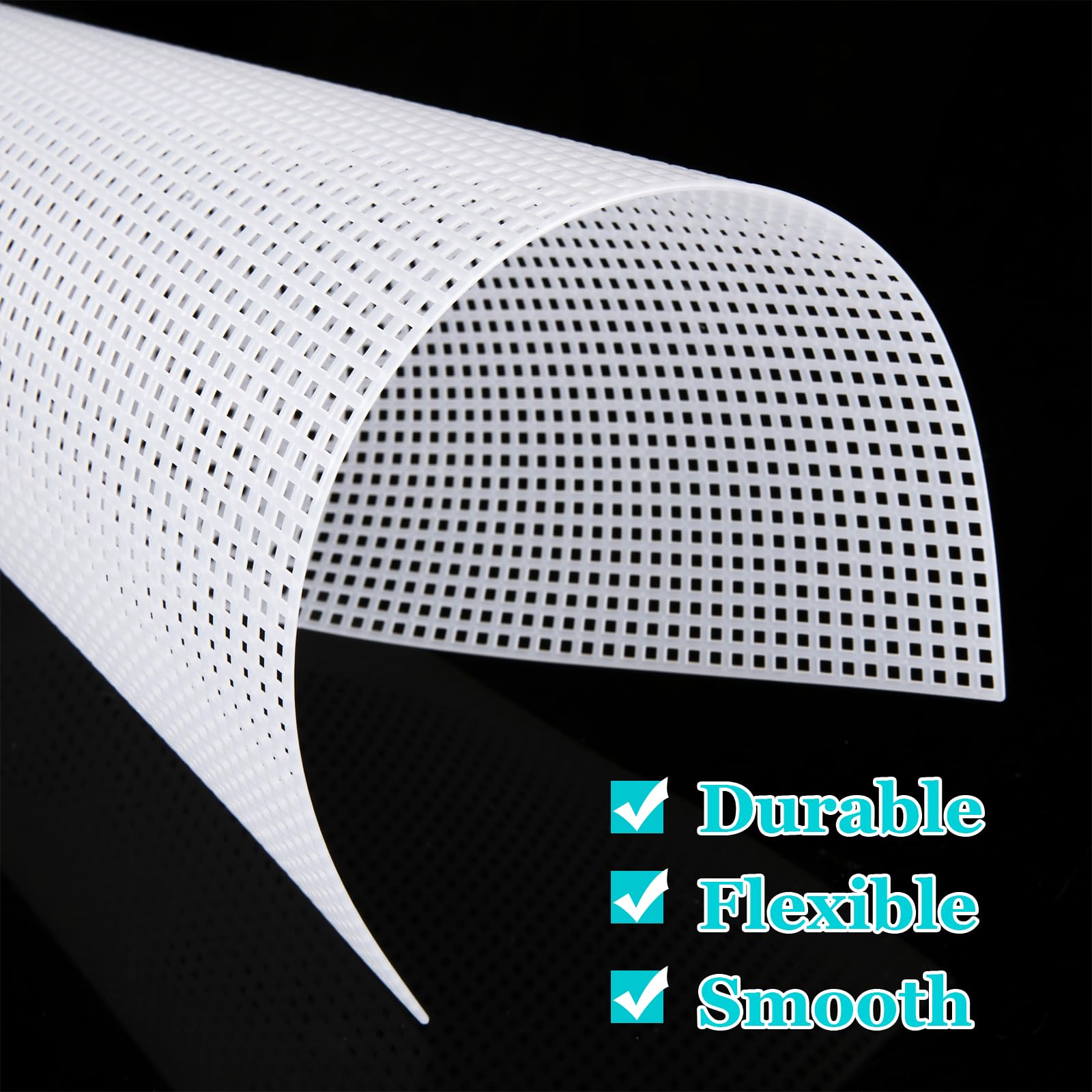 DIY Craft Mesh CYEAH 20-Pack Plastic Canvas Sheets - 7 Count White Mesh ...
