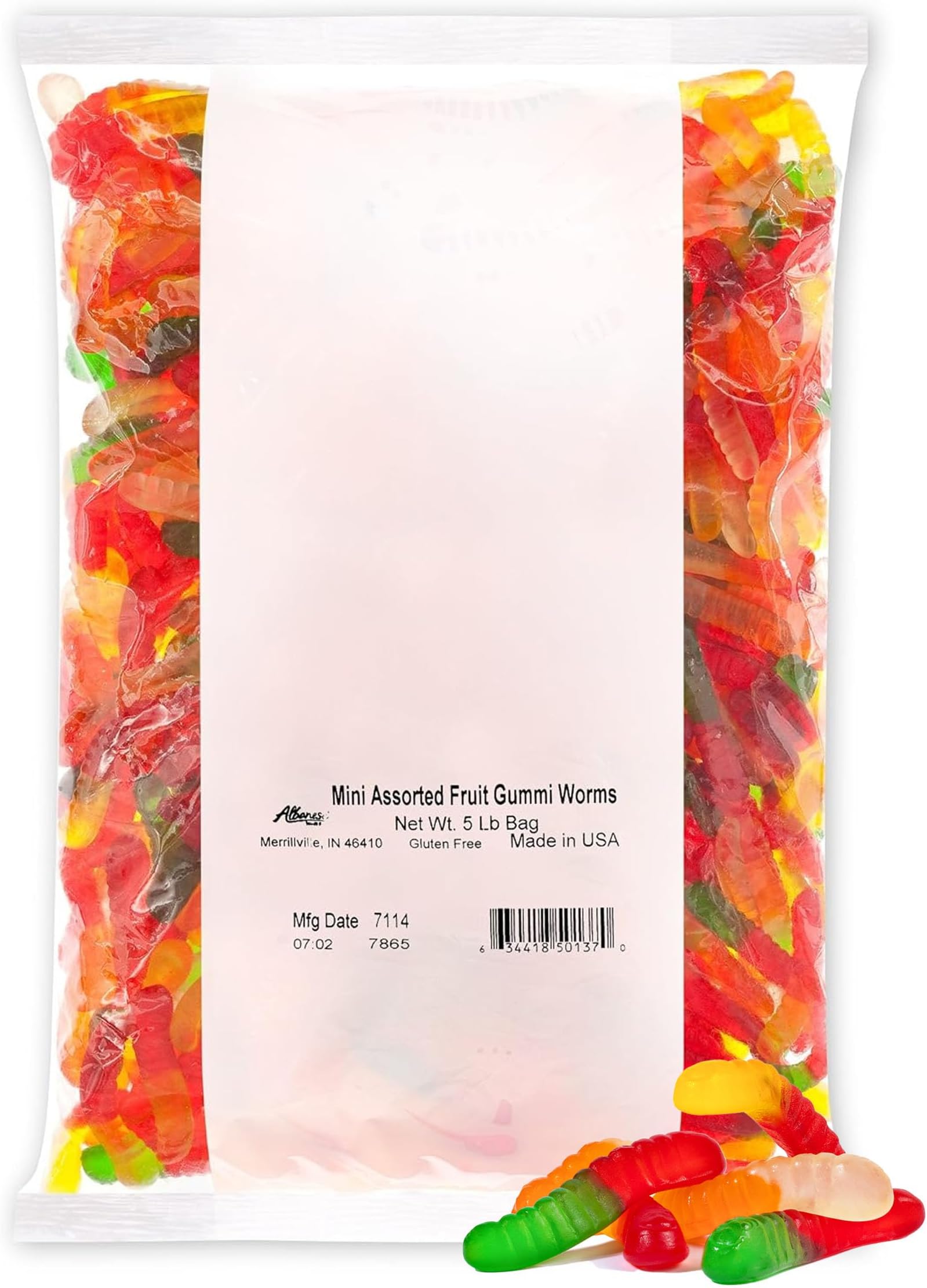 Amazon.com: Albanese World's Best 12 Flavor Gummi Bears, 5 Pound Bag ...