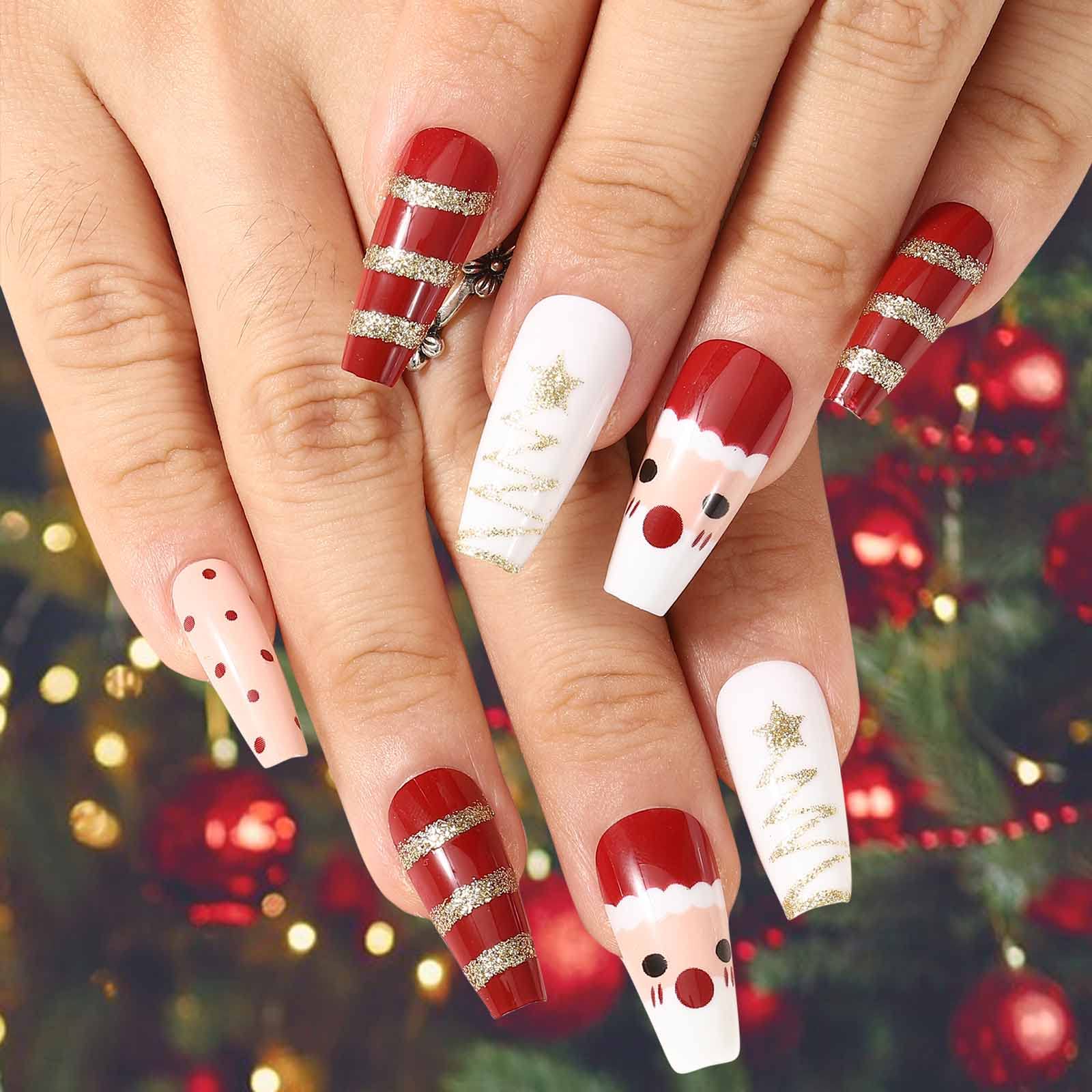 Easy Christmas Present Nails
