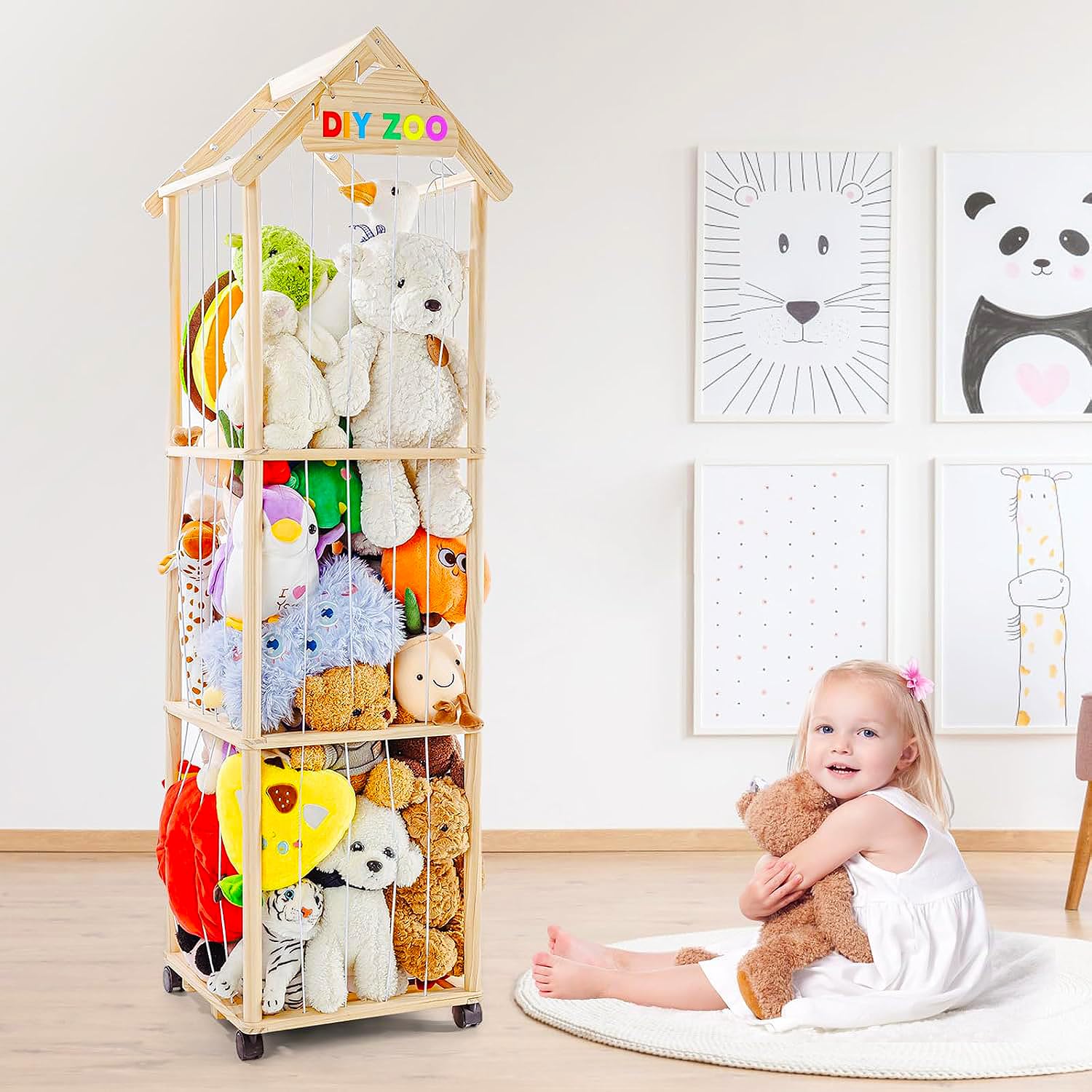 Amazon.com: VTSHENY Stuffed Animal Storage,Stuff Animal Organizer ...