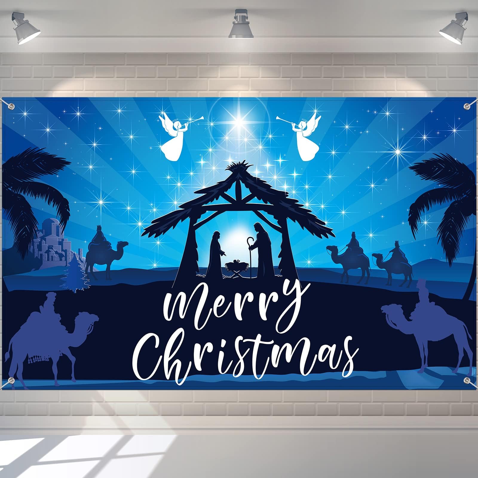 Amazon.com : FDGDFG Vinyl 10x10ft Birth of Jesus Backdrop Christmas ...