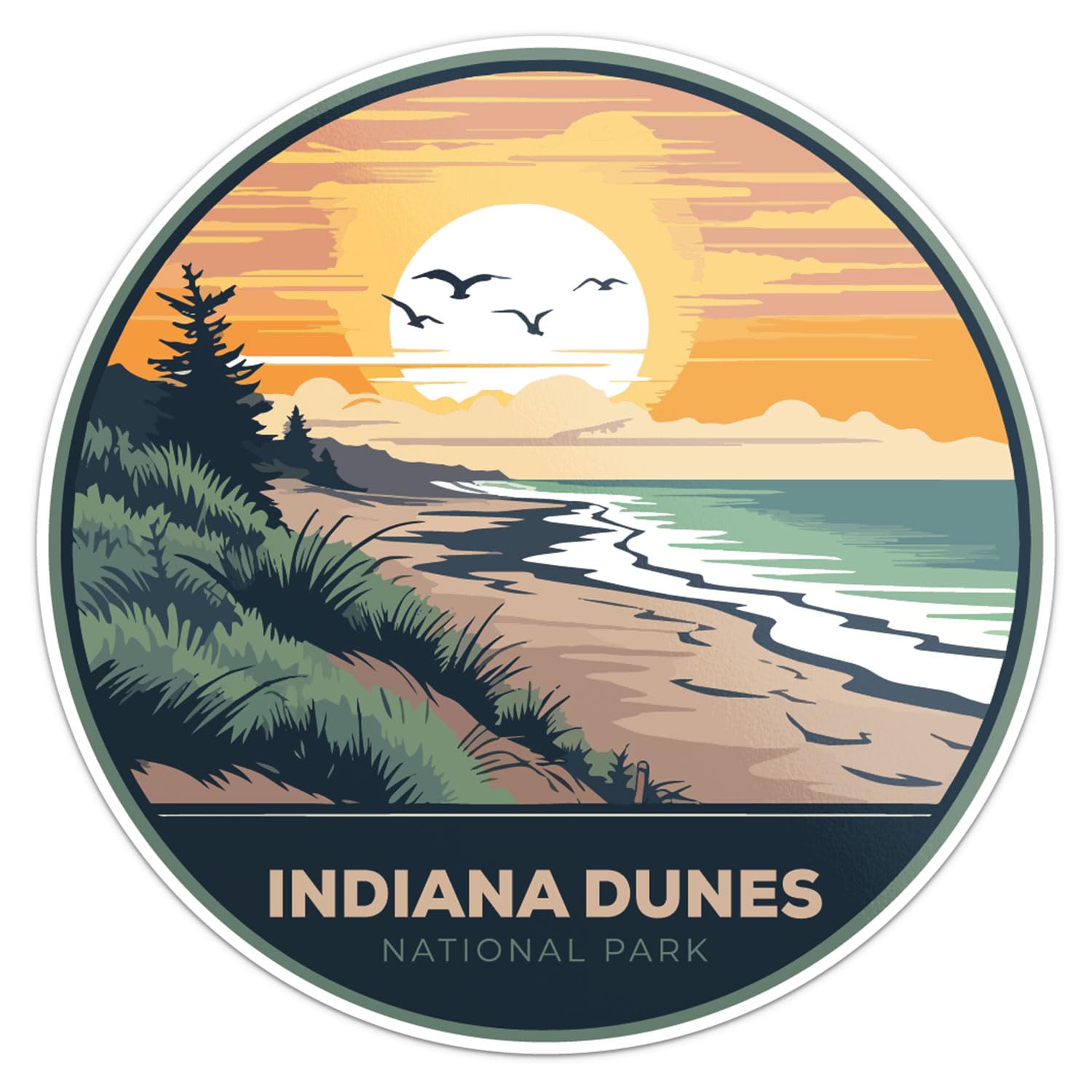Amazon.com - Indiana Dunes National Park Sticker - Waterproof Vinyl ...