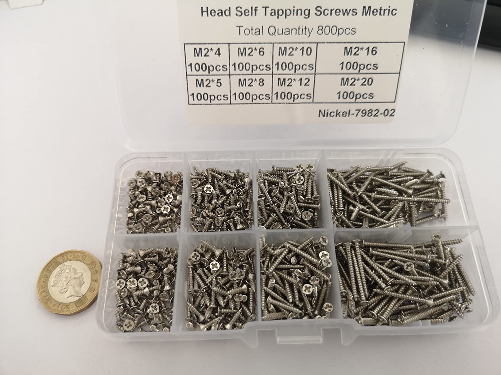 800 PCS Cross Drive Flat Head Self Tapping Screws(Small Screw), Tiny ...