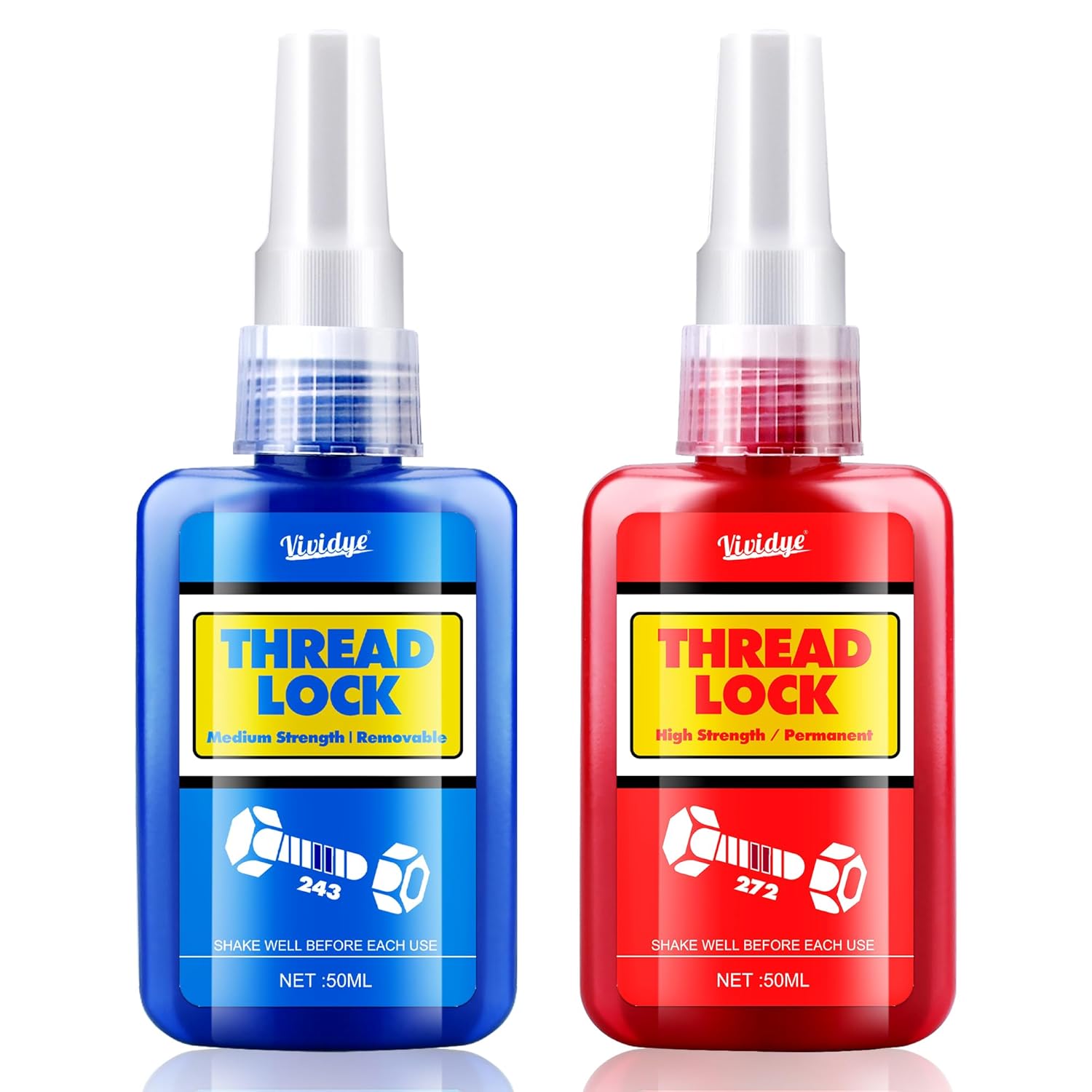Amazon.com: Thread Lock Blue and Red, 100ml Medium and Strong Strength ...
