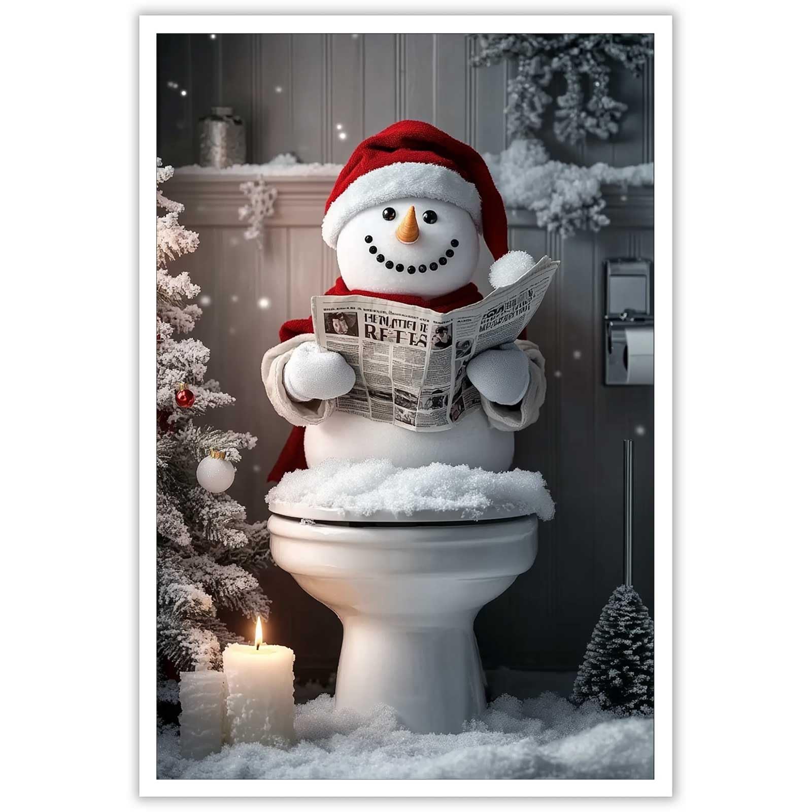 Amazon.com: XUHZNXPW Vintage Funny Christmas Posters Christmas Tree ...