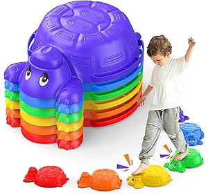 Amazon.com: Dufvrpe Turtle Stepping Stones for Kids - 6 Turtle-Shaped ...