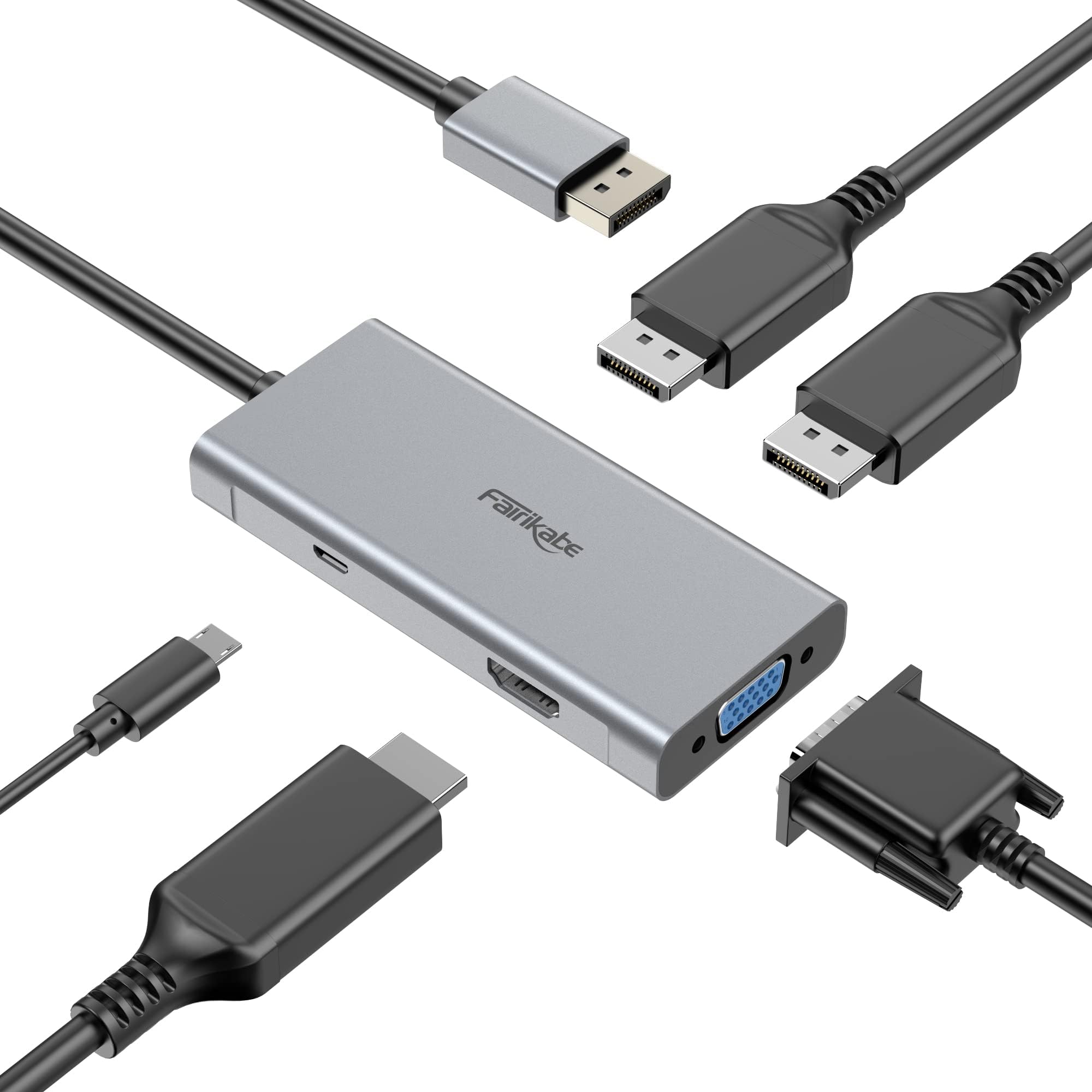 Amazon.com: DisplayPort to HDMI 4K 60Hz, Fairikabe Displayport Splitter ...