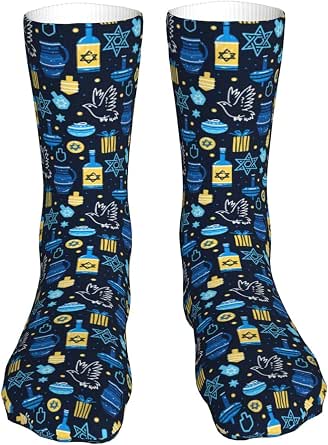 Amazon.com: Happy Sukkot Jewish Holiday Socks Crew Sock Tube Stockings ...