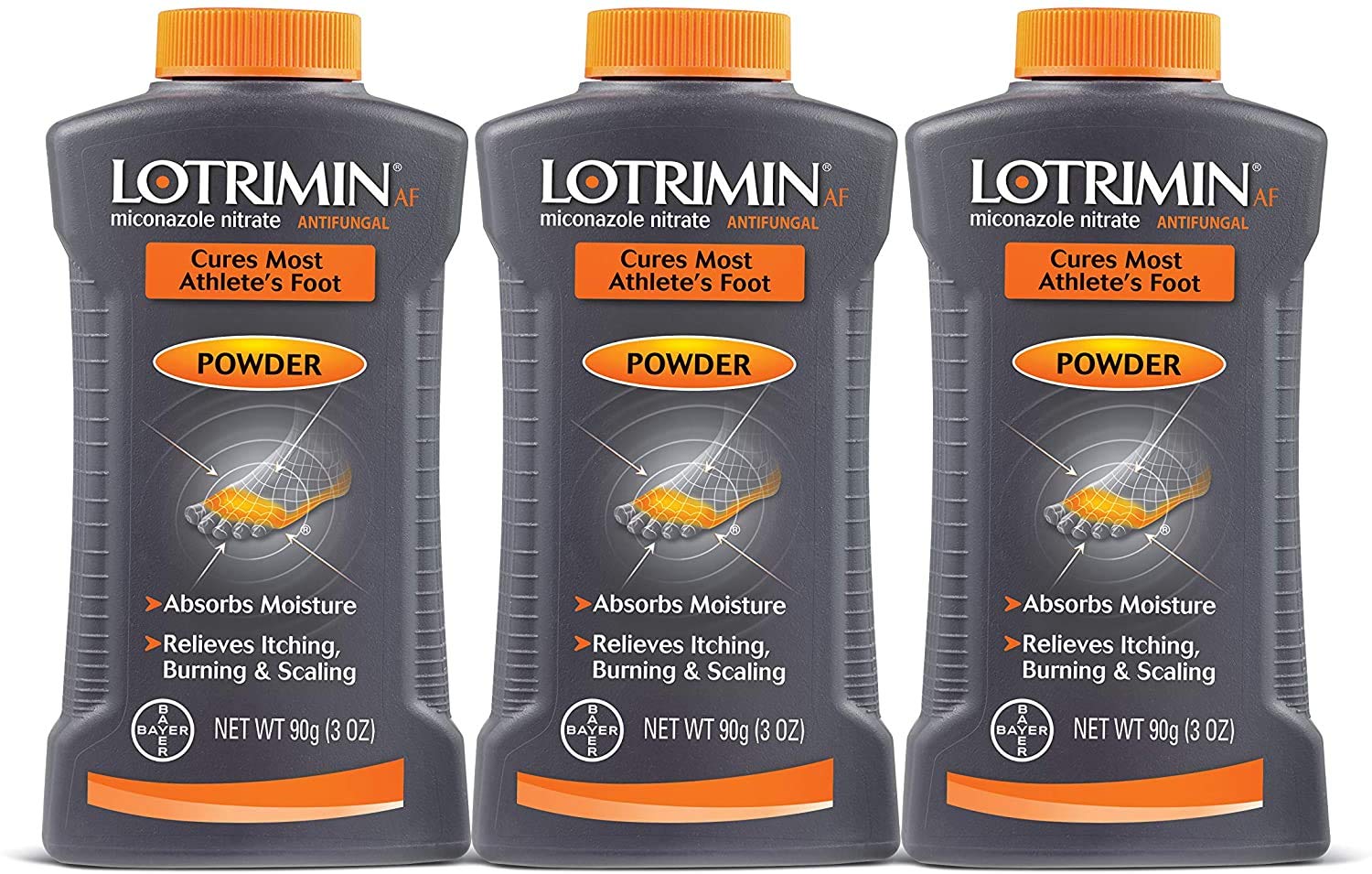 Lotrimin AF Athlete's Foot Antifungal Powder, Miconazole Nitrate 2% ...