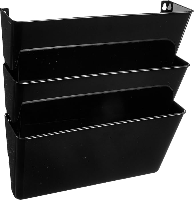 Amazon.com : Officemate Wall File, Letter Size with Hanger Set, Black ...