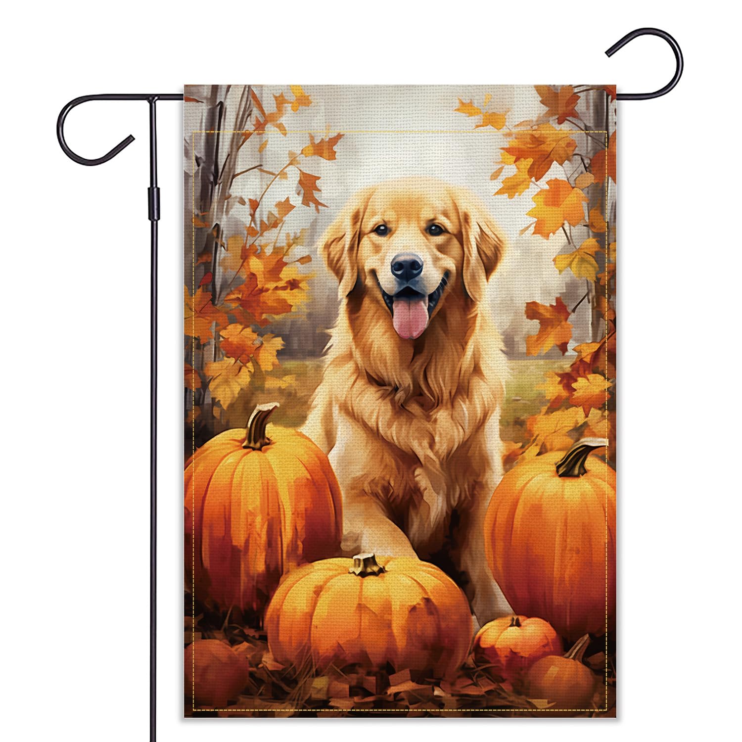 Amazon.com : Balgardekor Welcome Fall Golden Retriever Garden Flag for ...