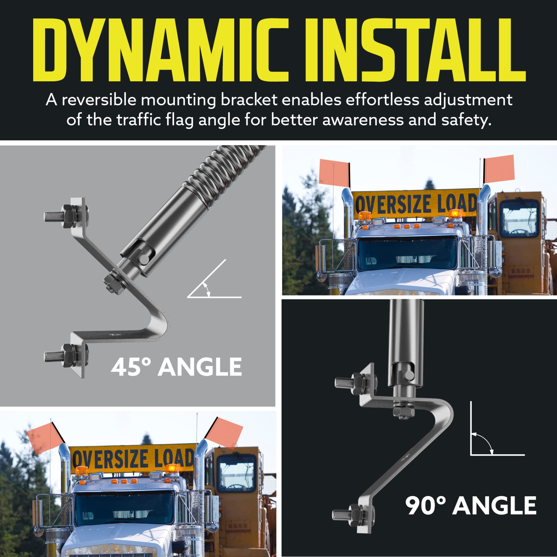 Snapklik.com : DC Cargo Quick Release Flag Mount Warning Flags For ...