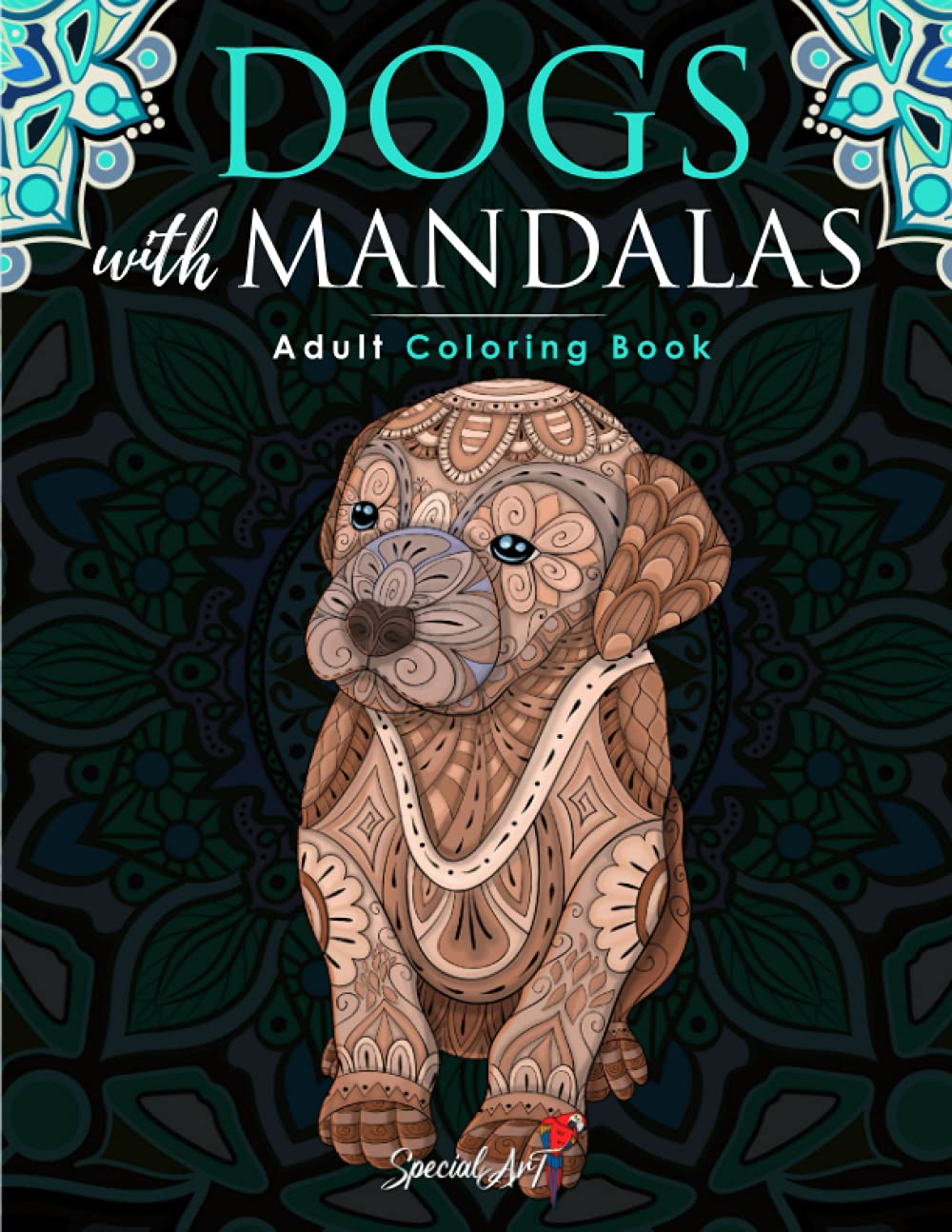 Buy Dogs with Mandalas - Adult Coloring Book: More than 50 cute, loving ...